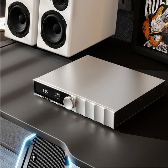 SMSL PA400 GAN Power Amplifier Stereo HiFi Audio Amp PGA2311 Volume ...
