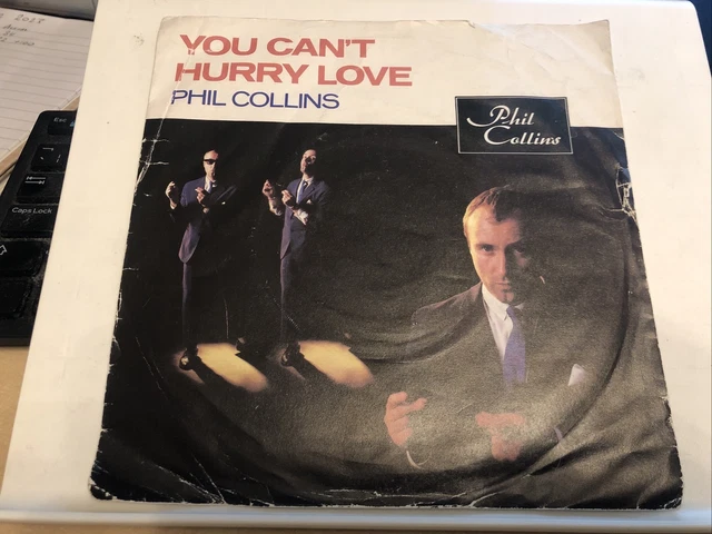 PHIL COLLINS - You Can't Hurry Love 7" disque vinyle unique P/S EUR 4 ...