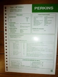 AT3152.4 - FICHE Technique Massey ferguson EUR 2,00 - PicClick FR