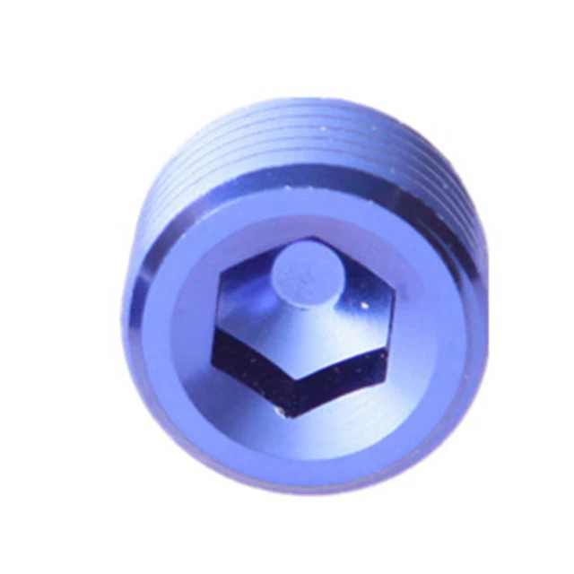 1 4 NPT THREAD Allen Socket Pipe Plug Aluminum Blue 3 18 PicClick