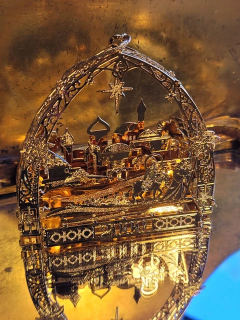 DANBURY MINT 2000 Gold Christmas Ornament Bethlehem No Box MINT ...