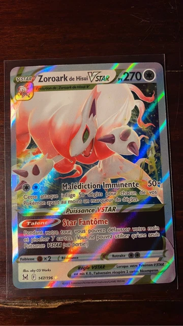 CARTE POKÉMON ZOROARK de hisui Vstar 147/196 EB11 origine perdue FR EUR 3,00 - PicClick FR