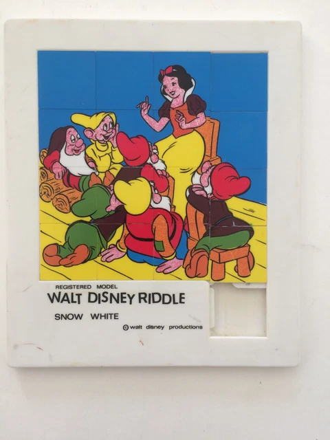 DISNEY - TAQUIN pousse-pousse riddle blanche neige et les 7 nains 1980 ...