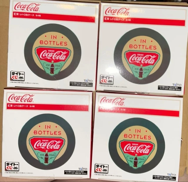 TAITO KUJI COCA-COLA E Prize Retro Can Case All 4 Types F Prize Can ...