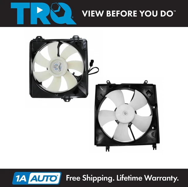 RADIATOR AND AC Condenser Cooling Fan Kit Left Right Pair for 01-05 ...