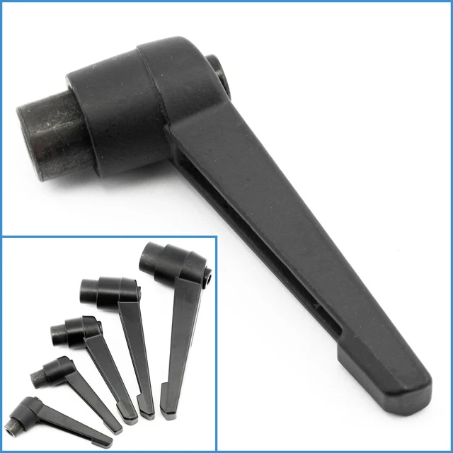 M5 FEMALE BLACK Metal Threaded Clamping Lever Adjustable Fixing Handle ...