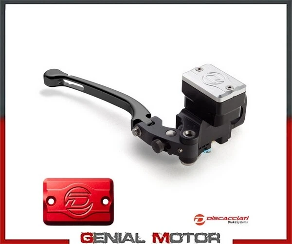 RADIAL MASTER CYLINDER DISCACCIATI D.16 with Oil Tank BLACK Lever Red ...