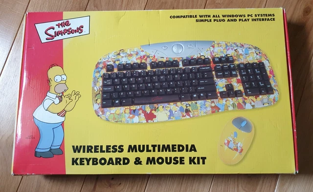 *RARE* VINTAGE &THE Simpsons" Wireless Multimedia Keyboard And Mouse ...