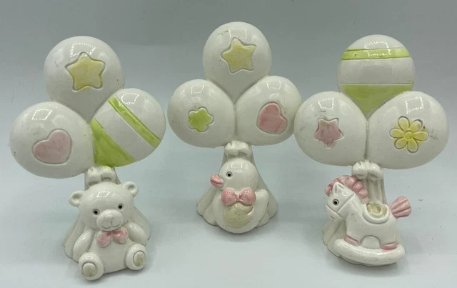 BOMBONIERA NASCITA BATTESIMO BIMBO ORSETTO CAVALLUCCIO PALLONCINO ROSA ...