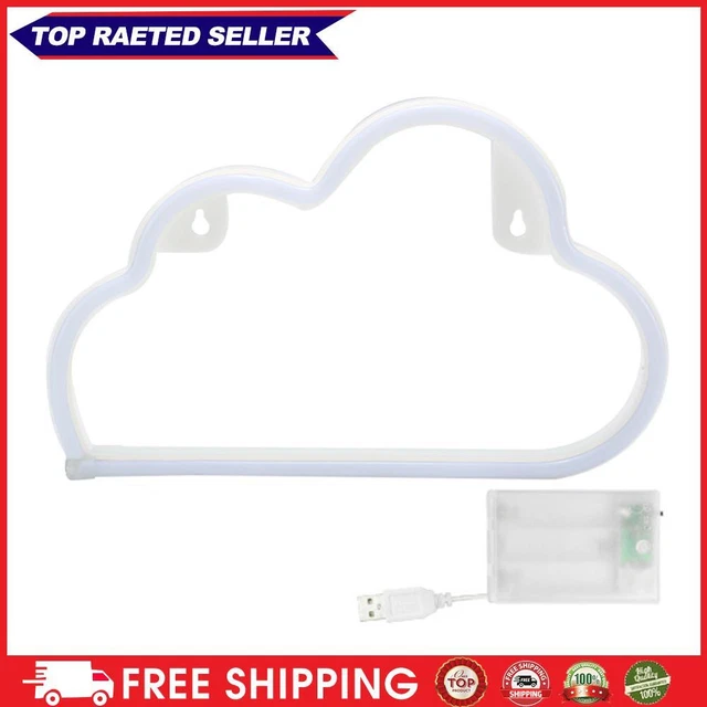 CARTOON CLOUD NEON Light USB Battery Operated Art Hanging Lamp (Warm ...
