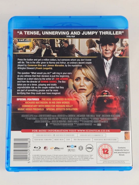 THE BOX BLU-RAY Cameron Diaz - Region B - VGC - Mint Disc $9.95 ...
