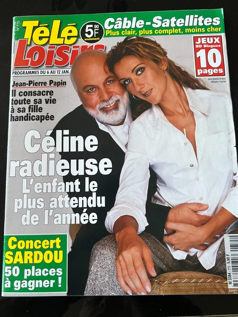 TÉLÉ LOISIRS 1/01/2001; Céline Dion radieuse/ JP Papin/ M. Sardou/ C ...