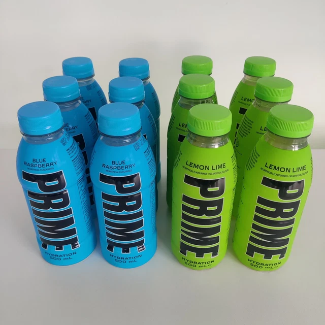 PRIME HYDRATION ENERGY Drink | Blue Raspberry and Lemon Lime Mix 500ml ...