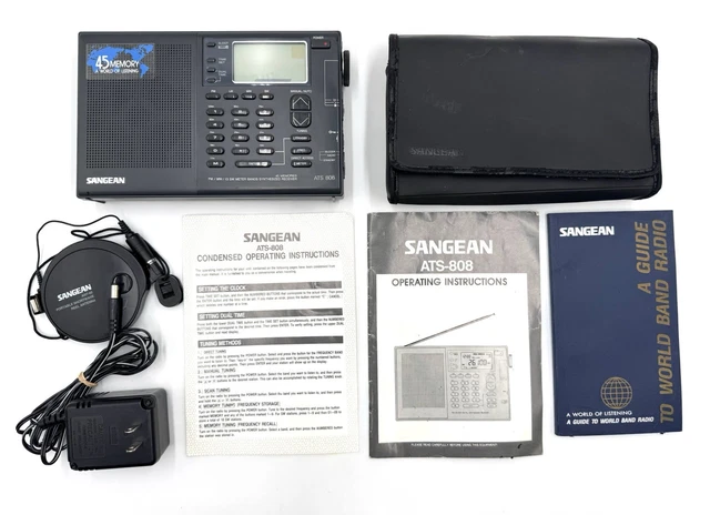 SANGEAN ATS 808 FM-Stereo/MW/LW/SW PLL Synthesized World Receiver w ...