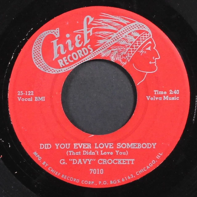 G. 'DAVY' CROCKETT: look out mable / did you ever love somebody CHIEF 7 ...