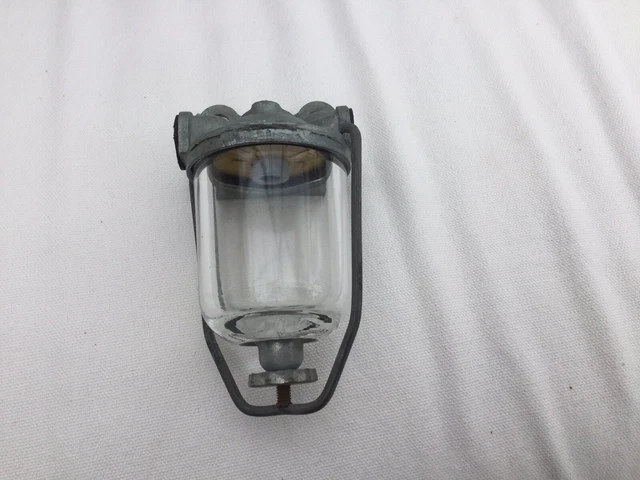 CLASSIC CAR AC High Flow Delco Type Fuel & Water Trap Glass Bowl Filter ...