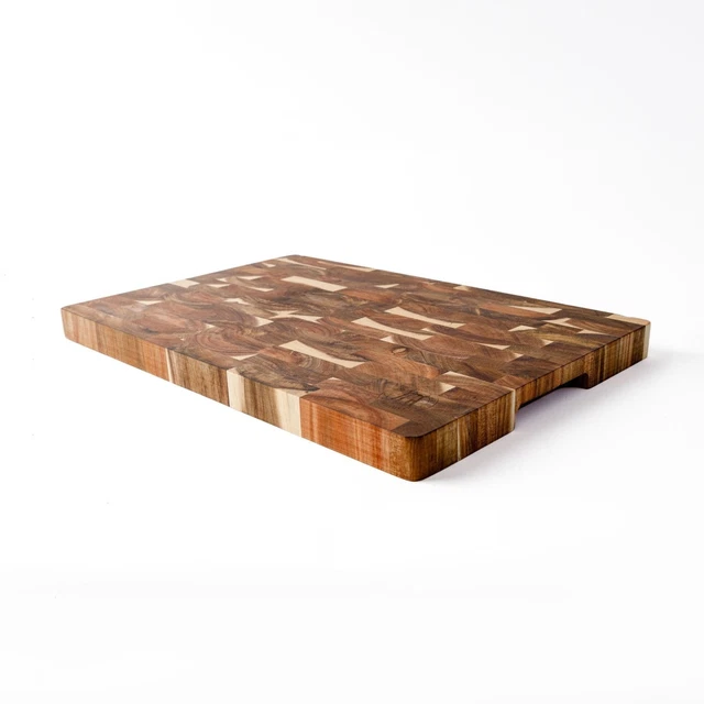 Used Cutting Board Extra Large Acacia Wood Cutting Board - Reversible ...