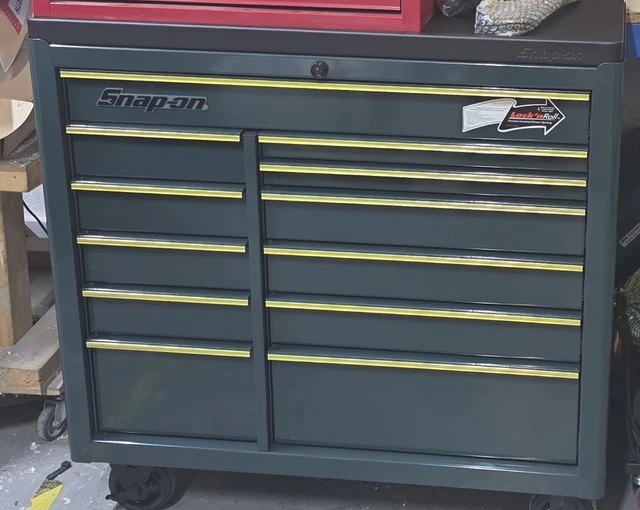 SNAP ON GREEN Envy Limited Edition 40 Inch Roll Cab Tool Box Storage £ ...