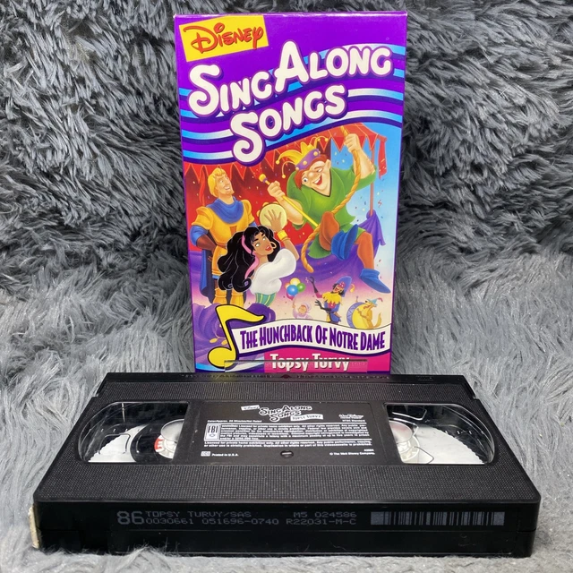 DISNEY SING ALONG Songs Topsy Turvy Hunchback of Notre Dame VHS 1996 ...