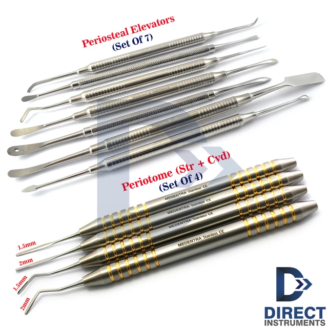 DENTAL PERIOSTEAL ELEVATORS Periotome Extraction PDL Atraumatic Implant ...
