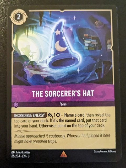 LE CHAPEAU DU sorcier 65/204 rare dans les Inklands Disney Lorcana TCG ...