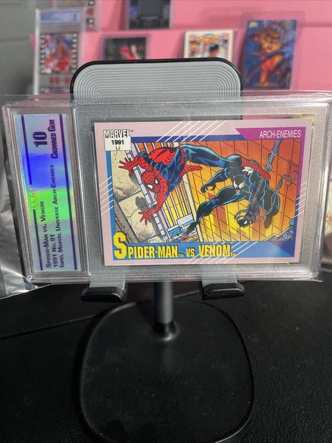 1991 MARVEL UNIVERSE Arch-Enemies Spider-Man vs. Venom CC&G 10 EUR 9,36 ...