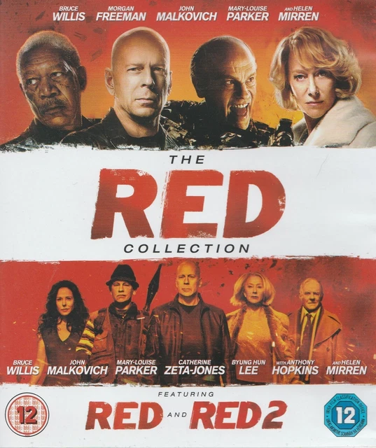 RED / RED 2 Blu-ray 2010/2013 Bruce Willis/John Malkovich/Helen Mirren ...