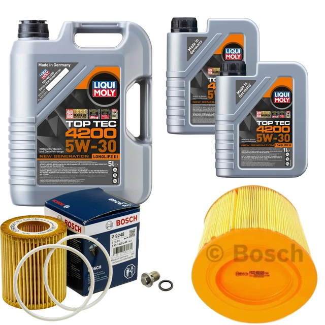 BOSCH INSPEKTIONSPAKE 7 L Huile Liqui Moly Top Tec 4200 5W-30 pour de Alfa Romeo EUR 159,05 ...