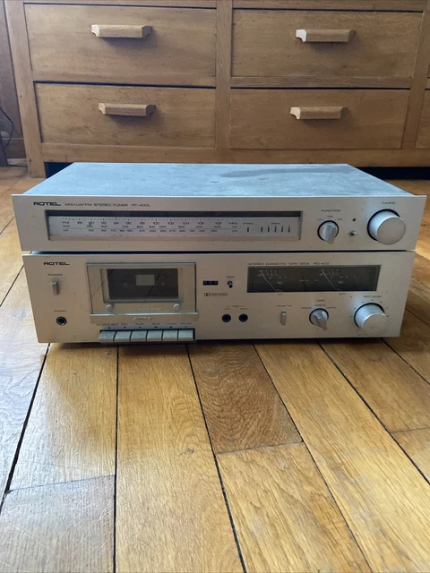 LOT ROTEL RD-400L Rd-400 Stéréo Cassette Tape Deck Tuner EUR 49,99 ...