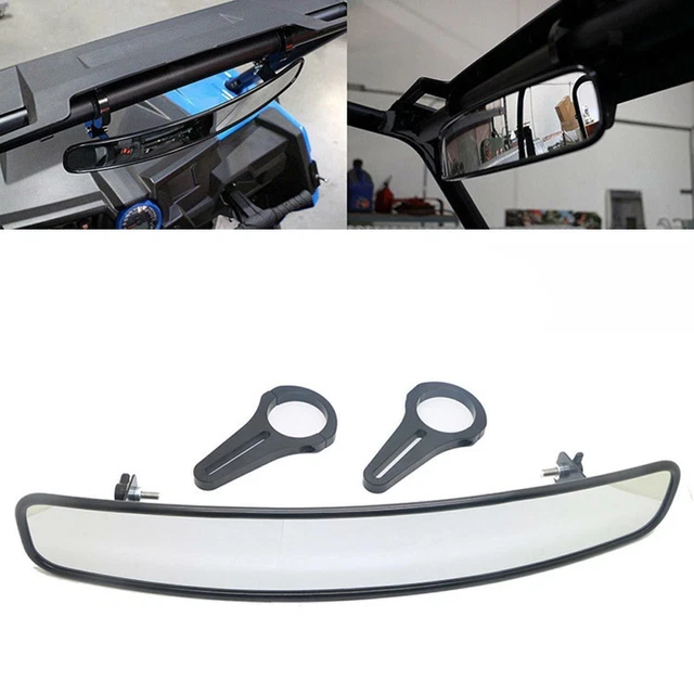 NEW WIDE RACE Rear View Mirror 15" Clear Mirror with 1.75" Clamps ...