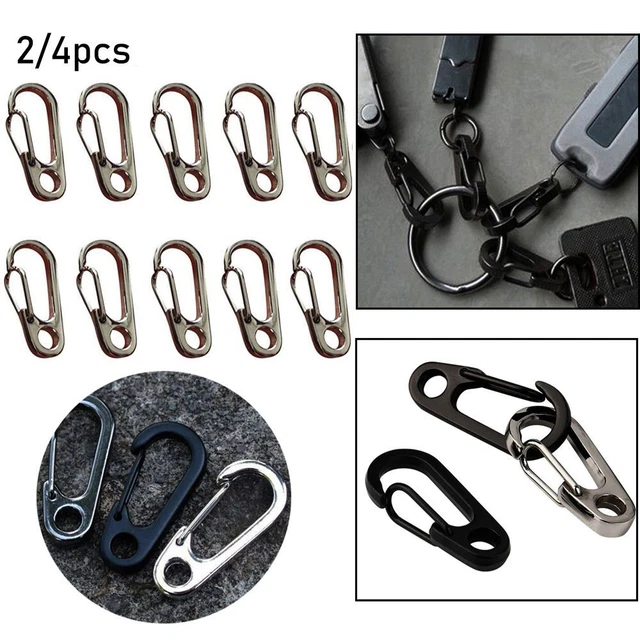 SURVIVAL EDC GEAR D-Ring Key Chain Spring Clips Camping Keyring D ...