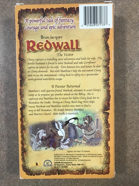 BRIAN JACQUES' REDWALL VHS - The Visitor - OOP $12.21 - PicClick CA