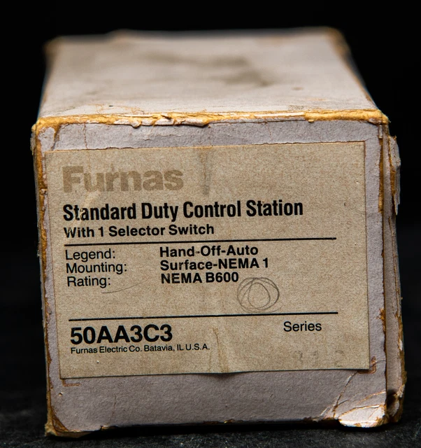 FURNAS 50AA3C3 STANDARD-DUTY Hand-Off-Auto Control Station $50.00 ...