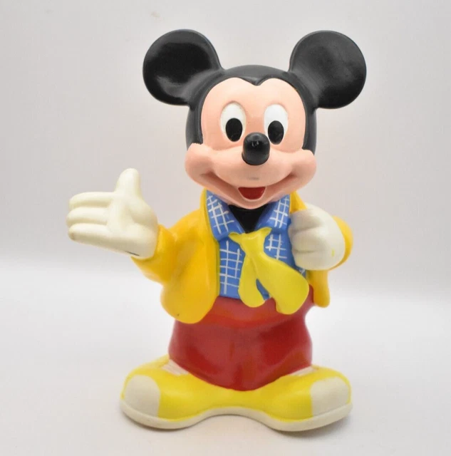 VINTAGE 1970'S MICKEY Mouse Plastic Money Box Disney Piggy Bank Coin ...