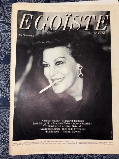 ÉGOÏSTE MAGAZINE NUMÉRO 8 Ava Gardner EUR 30,00 - PicClick FR