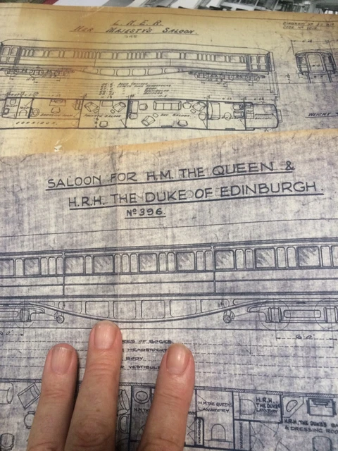 1964 BRITISH RAILWAYS Royal Train Carriages 100% Original Blueprints ...