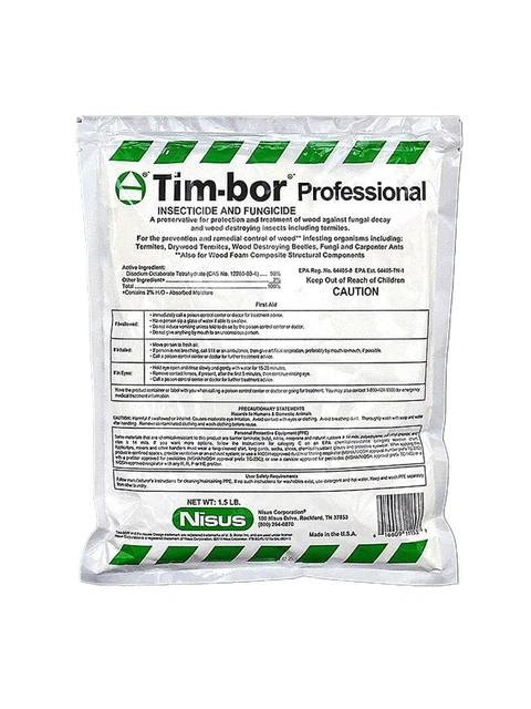 1.5 LB TIMBOR Insecticide Fungicide Termite Boring Beetle Carpenter Ant ...