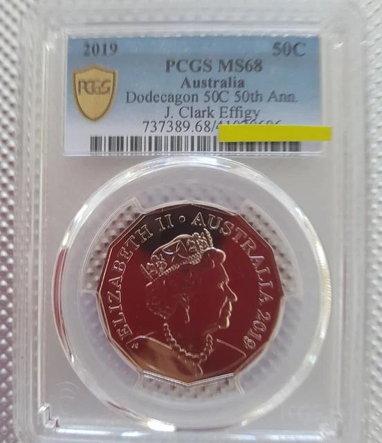 2019 DODECAGON 50C 50th Ann. J.Clark Effigy PCGS MS68 $90.00 - PicClick AU