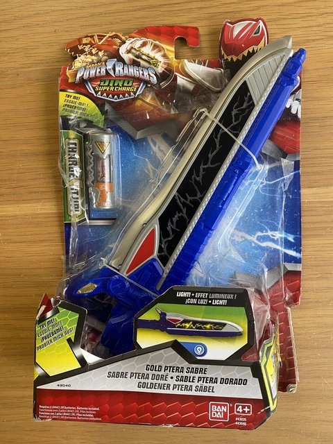 POWER RANGERS DINO Charge Gold ranger Ptera sabre light up Brand new ...