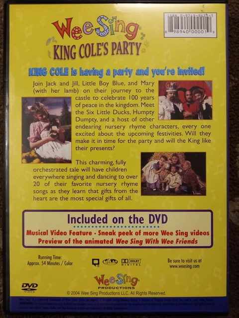 WEE SING KING Cole's Party Dvd Kids We Sing £19.99 - PicClick UK