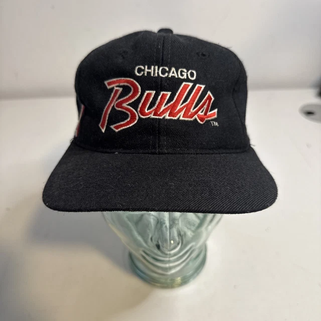 VINTAGE CHICAGO BULLS Single Script Sports Specialties Snapback Hat ...