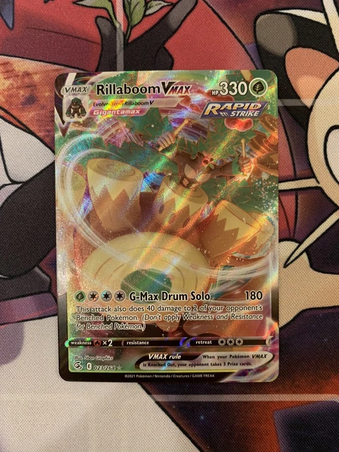 RILLABOOM VMAX 023/264 Fusion Strike Full Art Ultra Rare Pokémon TCG ...