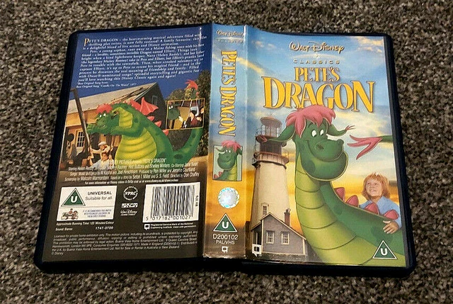 WALT DISNEY CLASSICS Pete's Dragon Helen Reddy Pal Vhs Video Kids ...
