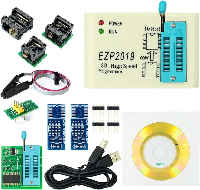 EZP2019 USB PROGRAMMER EEPROM Programmer BIOS Chip Programmer for 24 25 ...