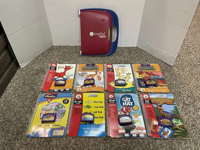 LEAP FROG LEAP Pad Children's Reading Learning w Mic & Pen + 8 Books ...