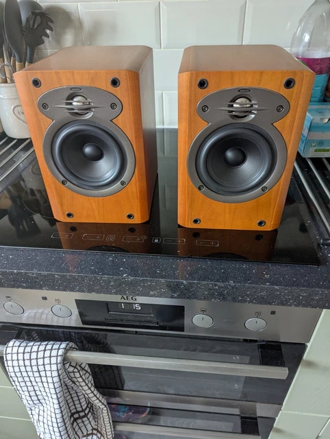 CELESTION A COMPACT Bookshelf Speakers Cherry wood Near Mint Fully ...