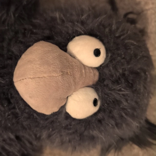 JOHN LEWIS MOZ THE MONSTER Dark Grey Fluffy Plush Soft Toy £6.51 ...