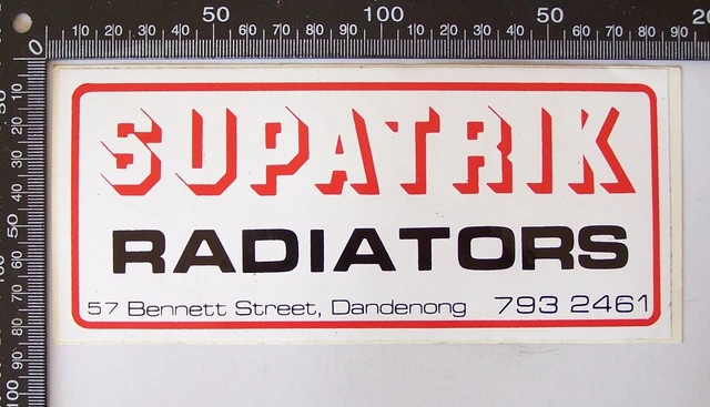 VINTAGE SUPATRIK RADIATORS Dandenong Vic Auto Mechanic Advertising ...
