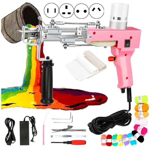 ELECTRIC LOOP/CUT PILE Carpet Weaving Machine Hand Tufting Gun Rug ...
