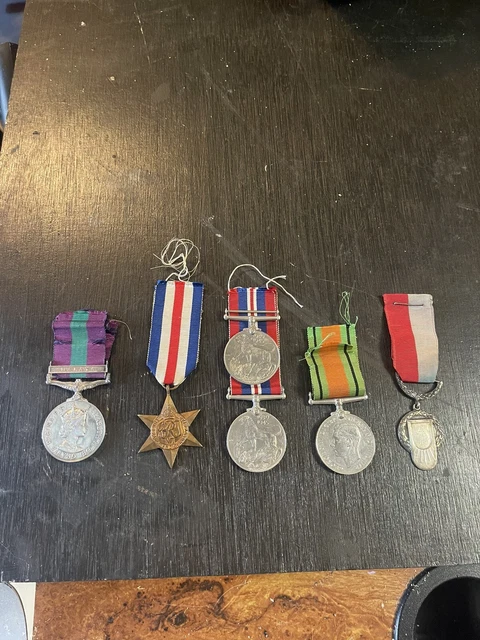 WW2 MEDALS GROUP british original Including GSM Medal With Malaya Clasp ...